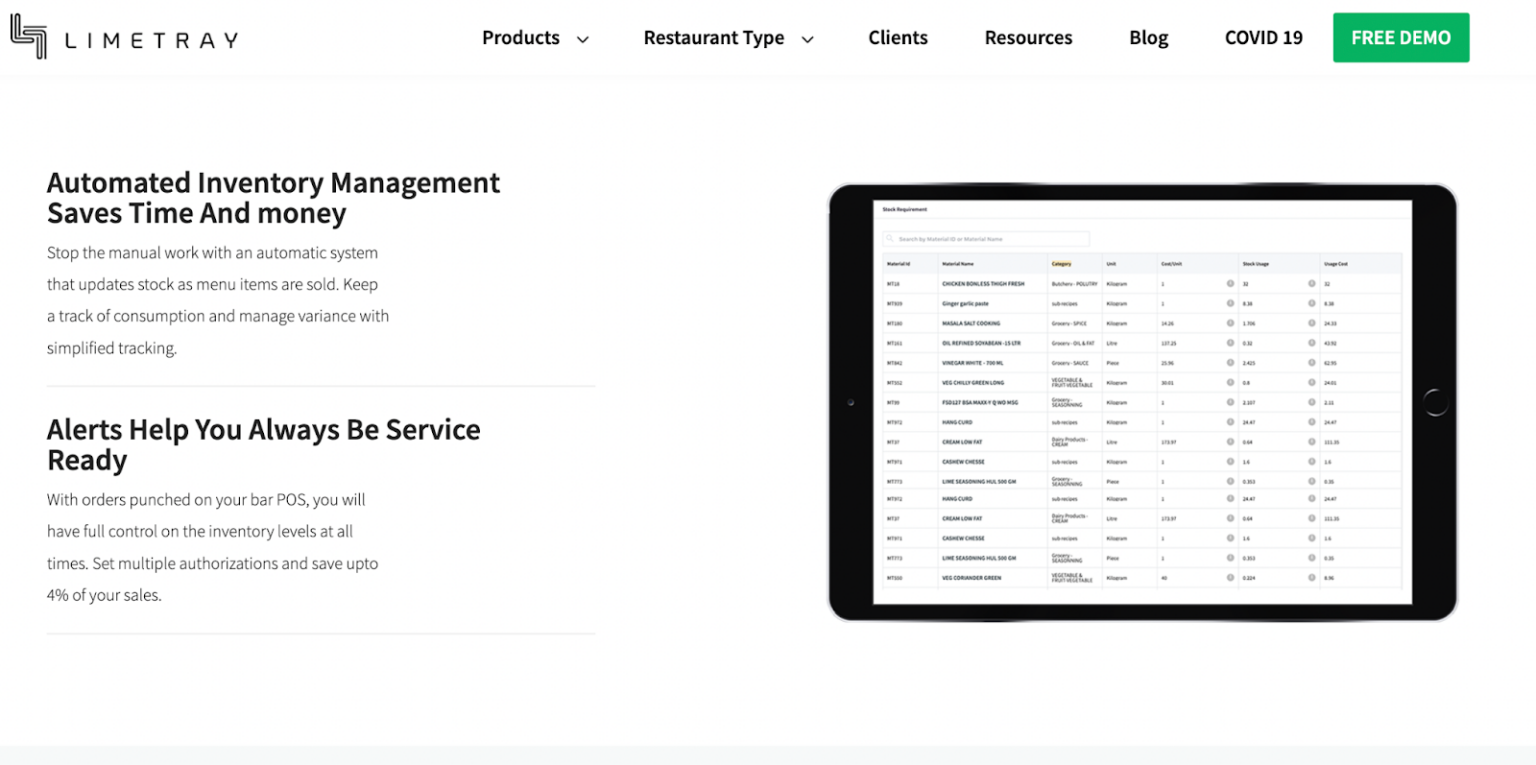 Restaurant POS Systems and Inventory Management Software – Limetray